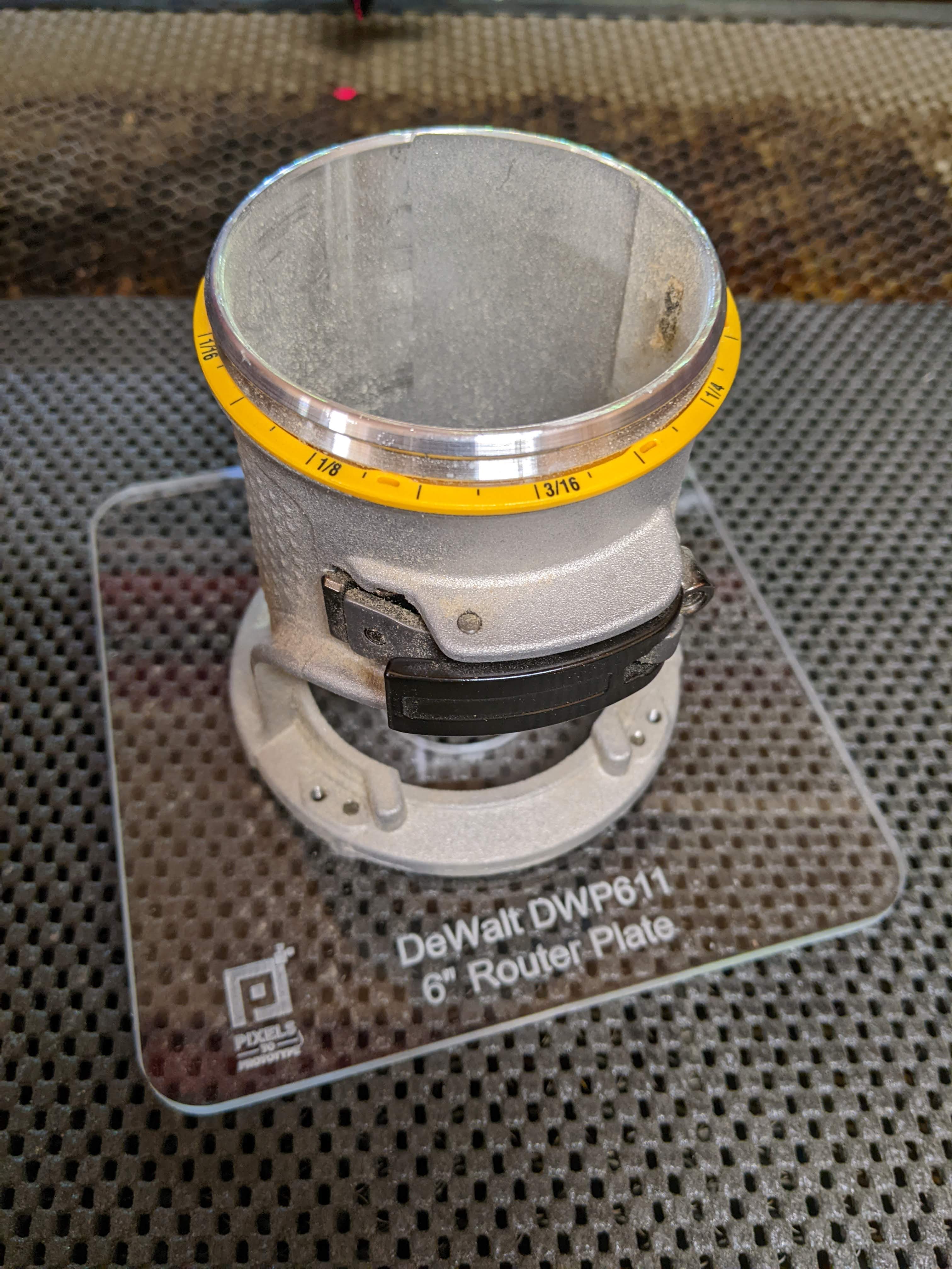 Acrylic Base for DeWalt DWP611 and 20v DCW600B Trim Router Large - 6in ...